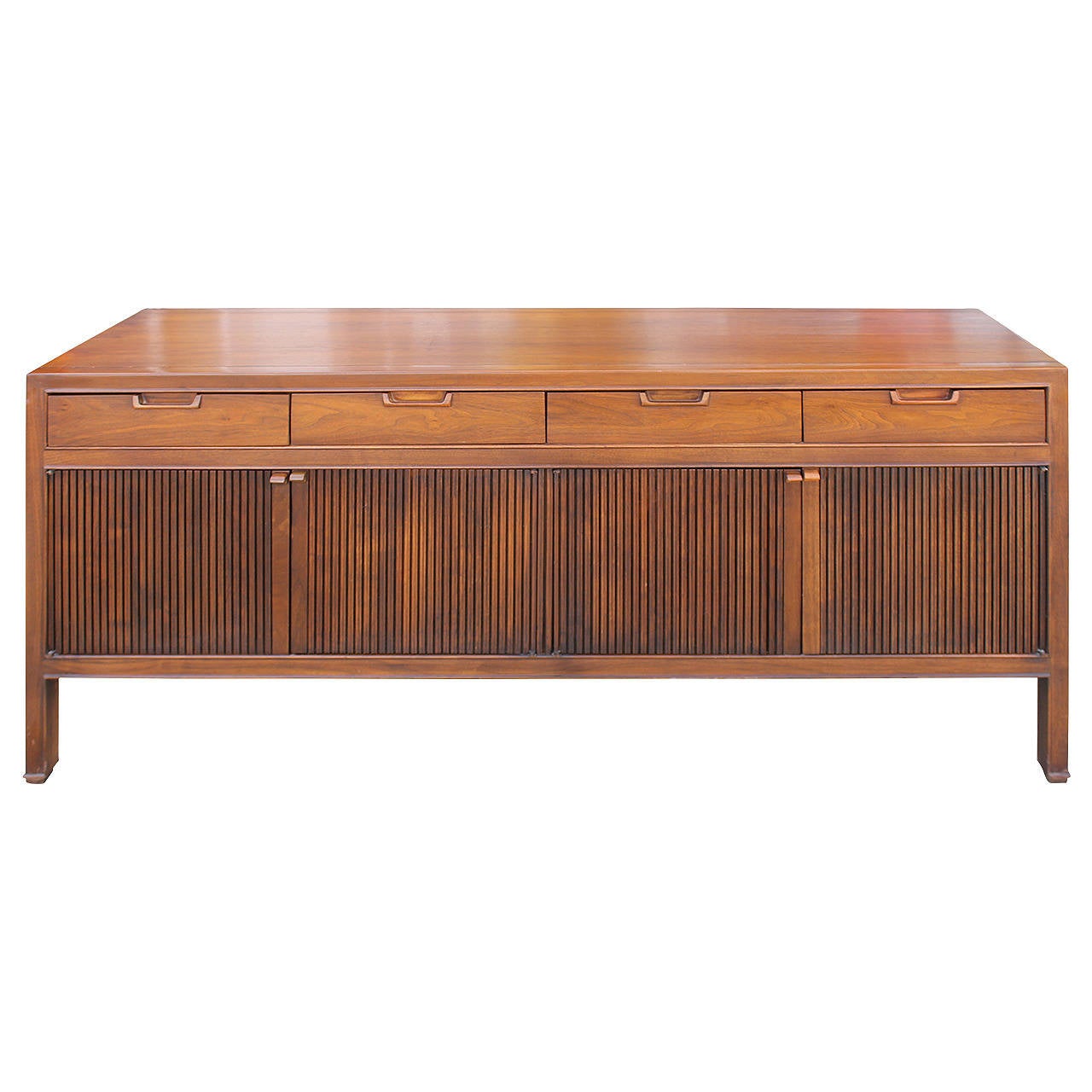 Vintage Drexel Selectra Walnut Credenza at 1stDibs