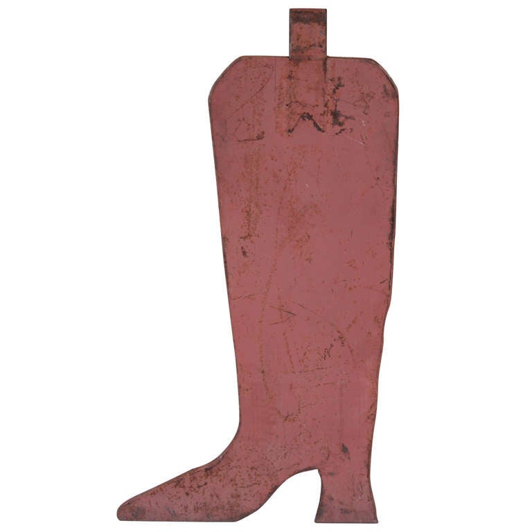 Cowboy Boot Advertising Sign For Sale at 1stdibs
