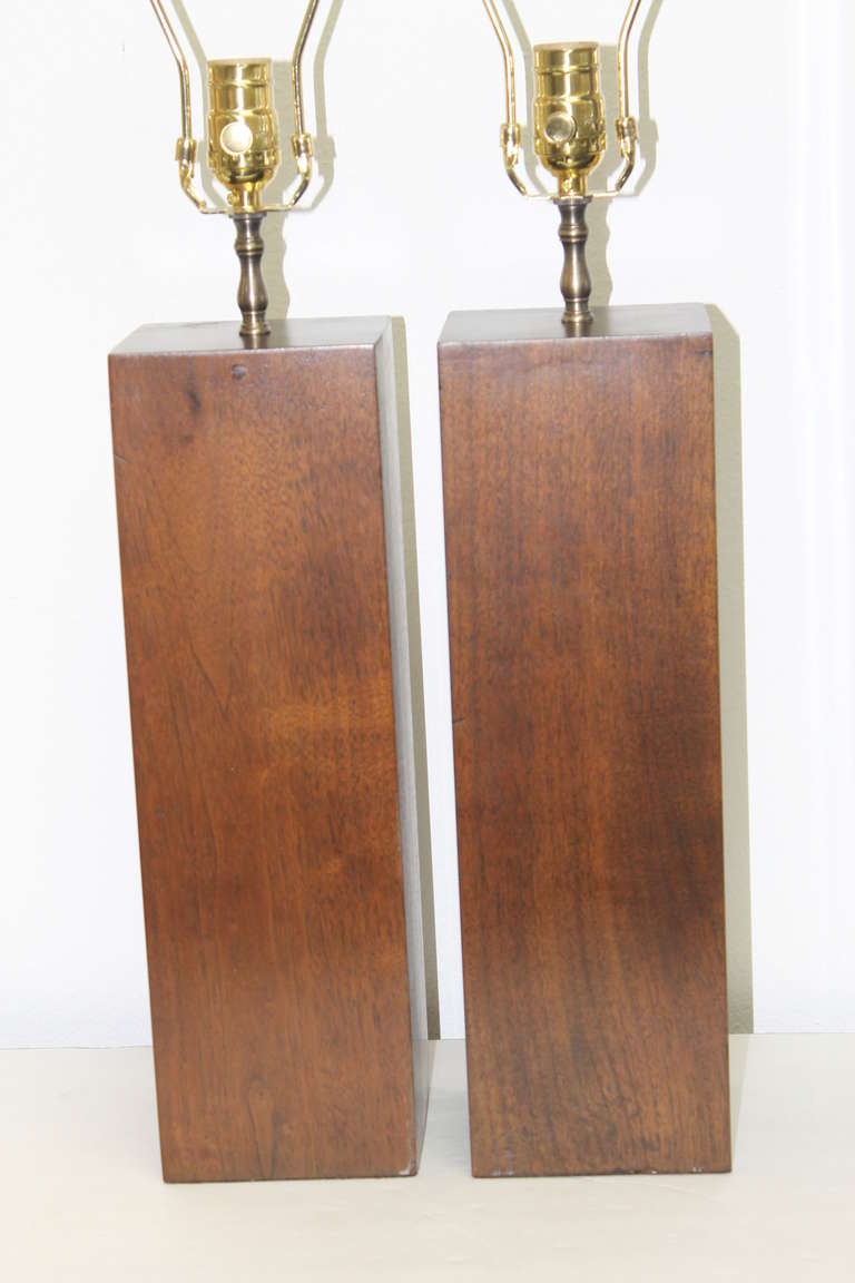 Wood block Lamps at 1stDibs