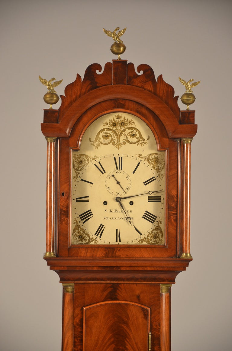 English Mahogany Tall Clock For Sale at 1stDibs