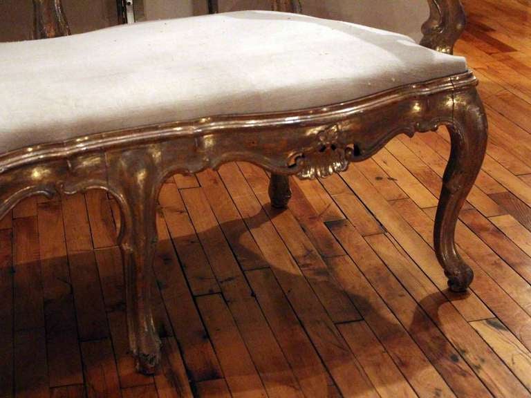 Italian Gilded Sofa For Sale at 1stDibs