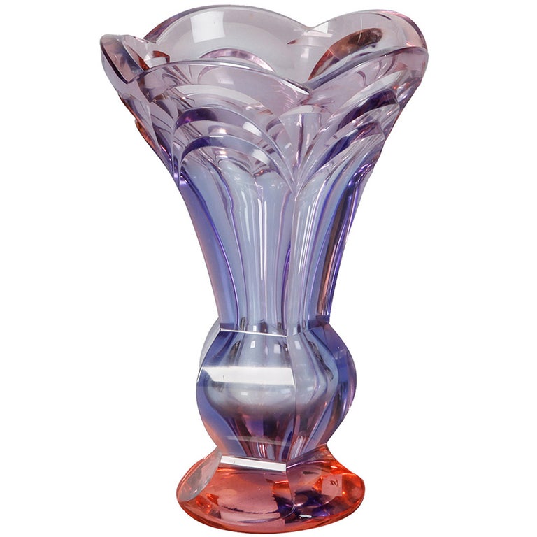 Art Deco Alexandrite Glass Vase For Sale at 1stDibs