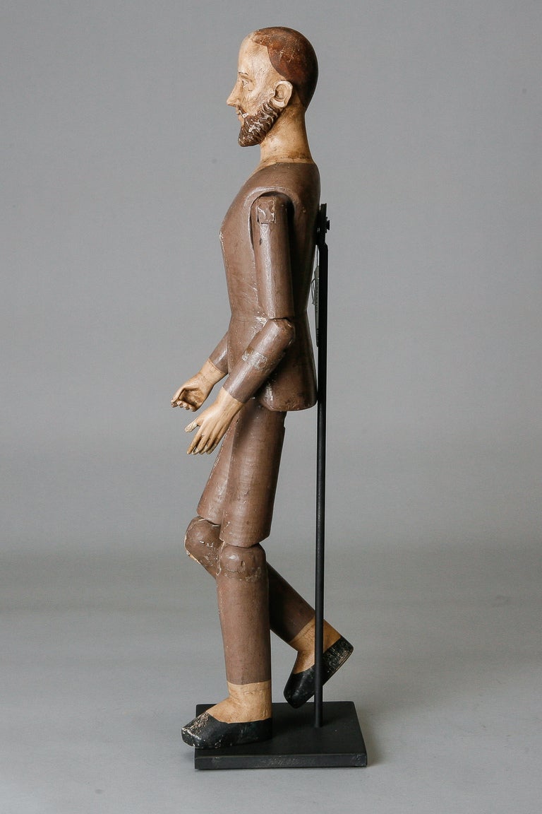 19th Century Tall Italian Articulated Male Santo For Sale at 1stDibs