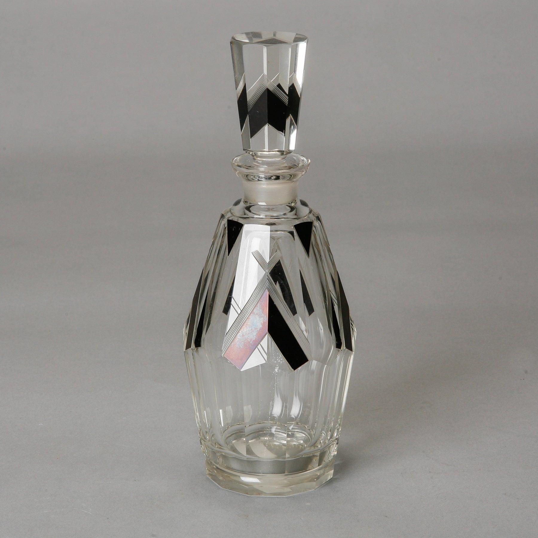 Karl Palda Style Bohemian Glass Art Deco Decanter at 1stDibs