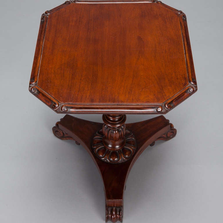 19th Century Small Octagonal Mahogany Table at 1stDibs