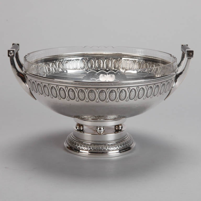 WMF Silver Plate Bowl with Glass Liner at 1stDibs