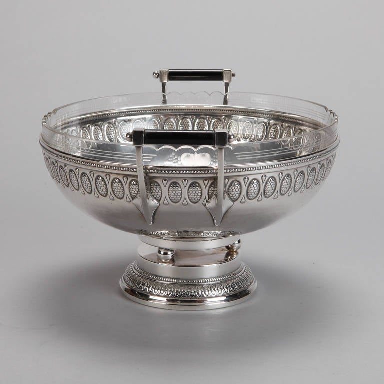 WMF Silver Plate Bowl with Glass Liner at 1stDibs