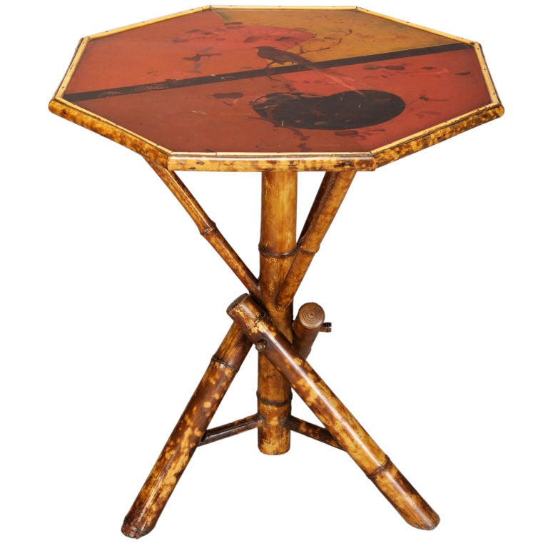 Small Hexagon Bamboo Table at 1stDibs