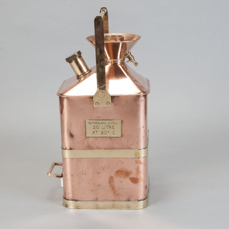 Large 19th Century Copper and Brass Fuel Measure at 1stDibs