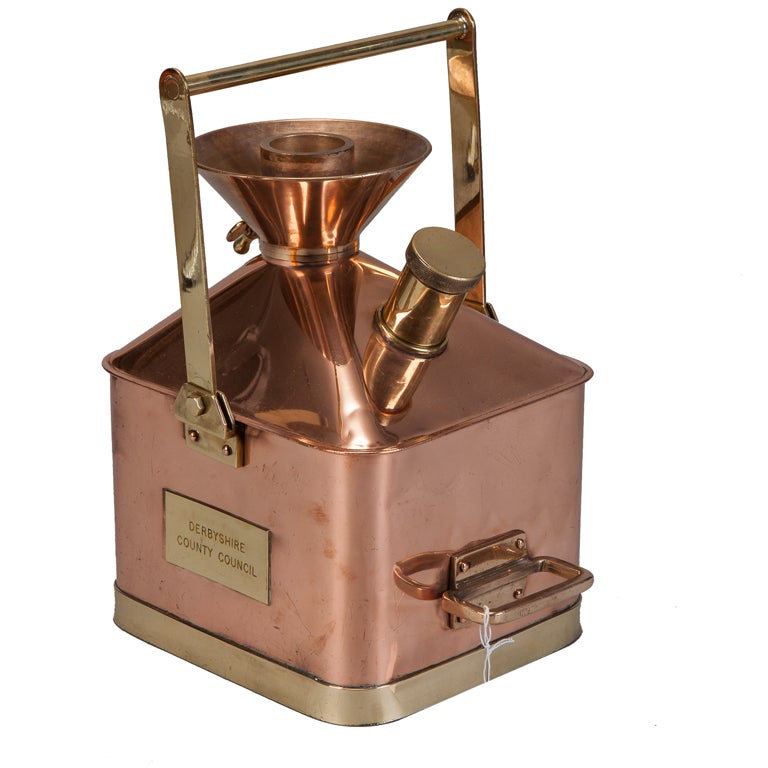 Medium 19th Century English Copper and Brass Fuel Measure For Sale at ...
