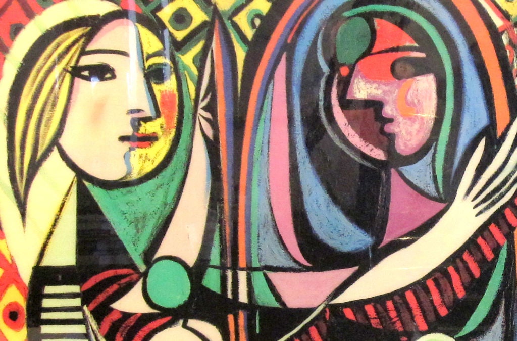 Large Lacquered Picasso Screen Print at 1stDibs