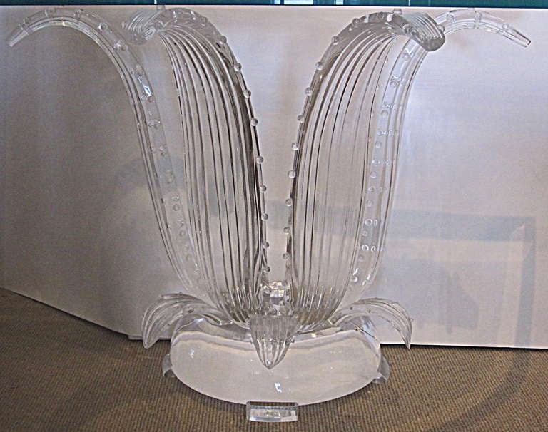Lucite Cactus Flower Console at 1stDibs