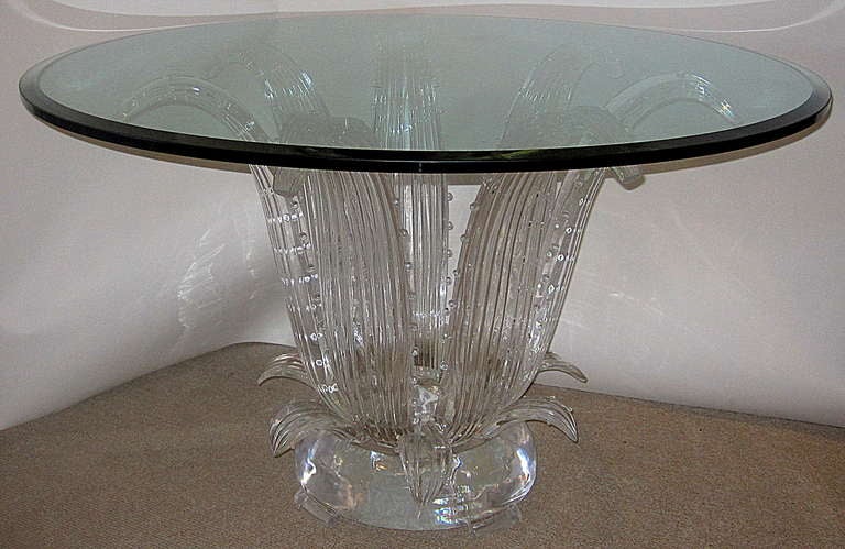 Lucite Cactus Flower Table at 1stDibs