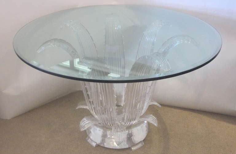 Lucite Cactus Flower Table at 1stDibs