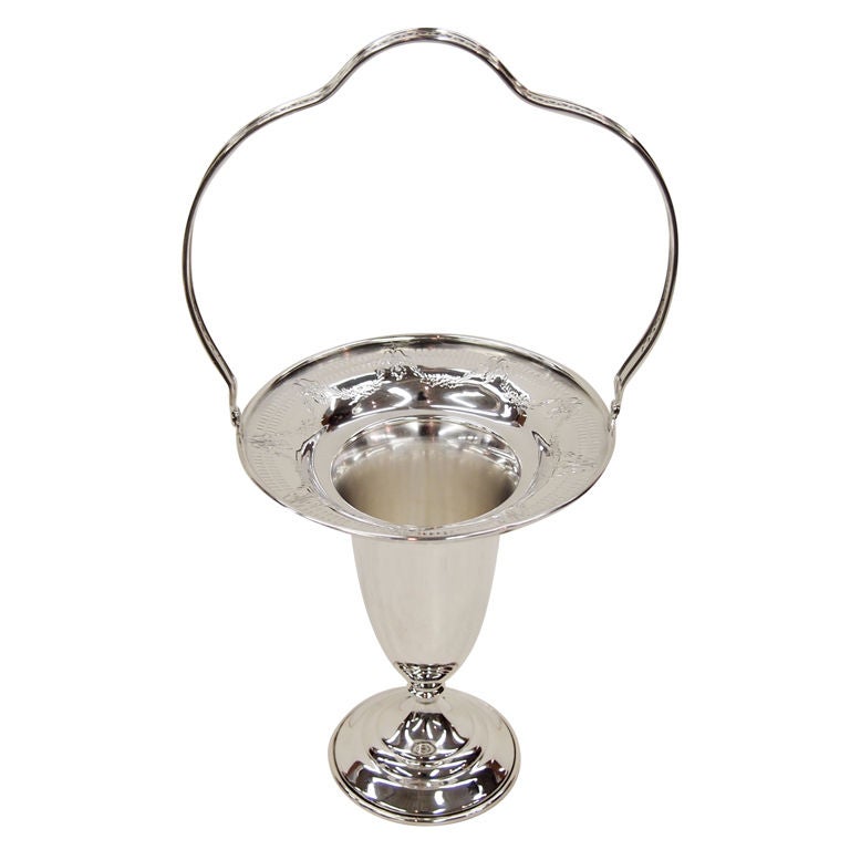 Sterling Silver Flower Basket made in the U.S.A. at 1stDibs
