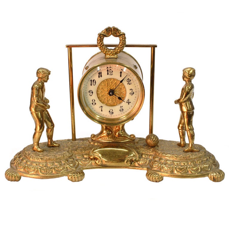 A rare Soccer Mantel Clock from the British United Clock Co. For Sale ...