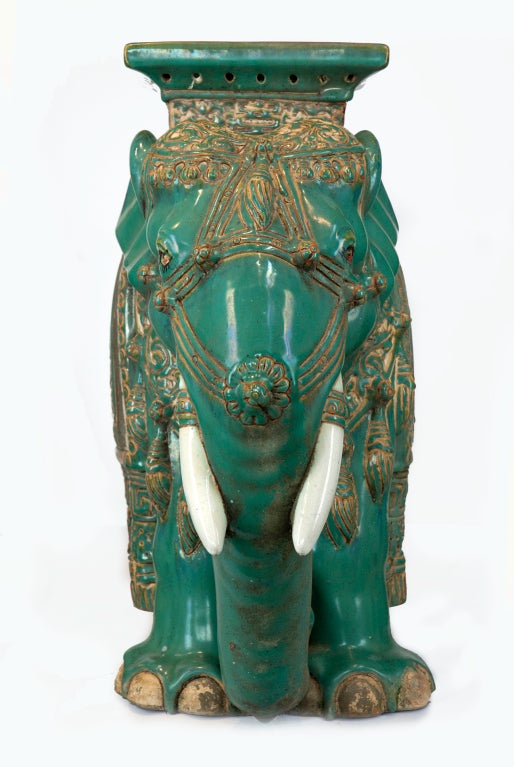 Chinese ceramic elephant table at 1stDibs