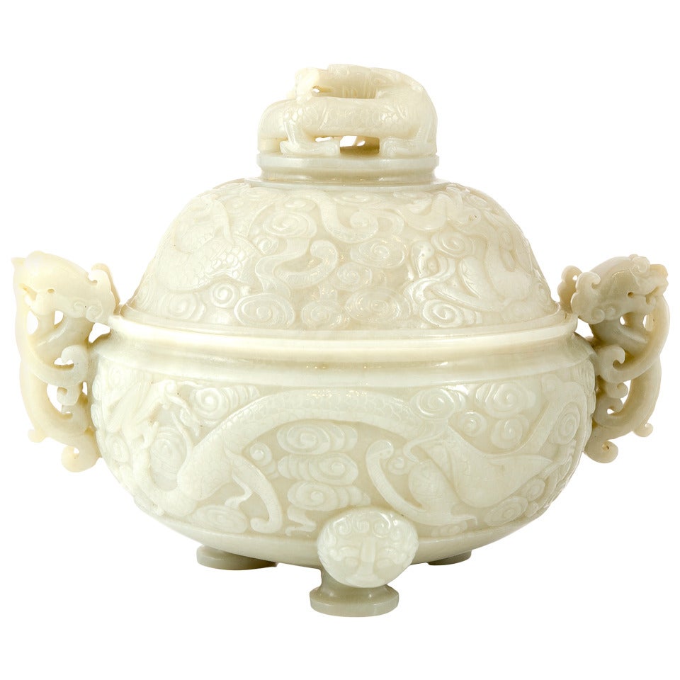 Jade Lidded Urn For Sale at 1stDibs