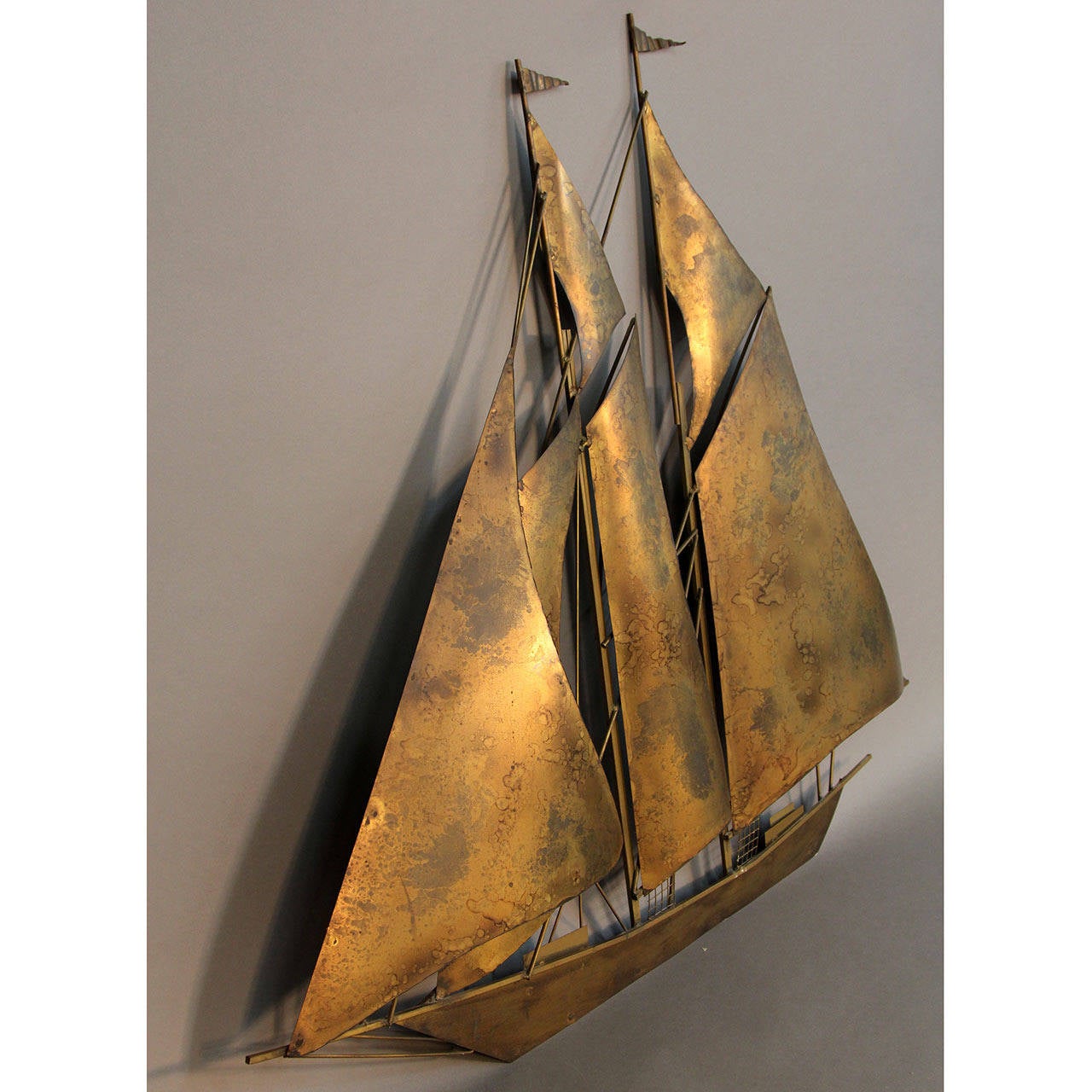 Large Sailboat Wall Sculpture By Wiley At 1stDibs Large Metal