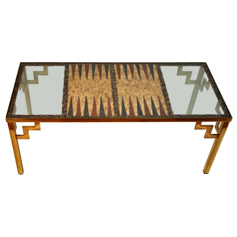 Backgammon Coffee Table - In the manner of Tony Duquette at 1stDibs