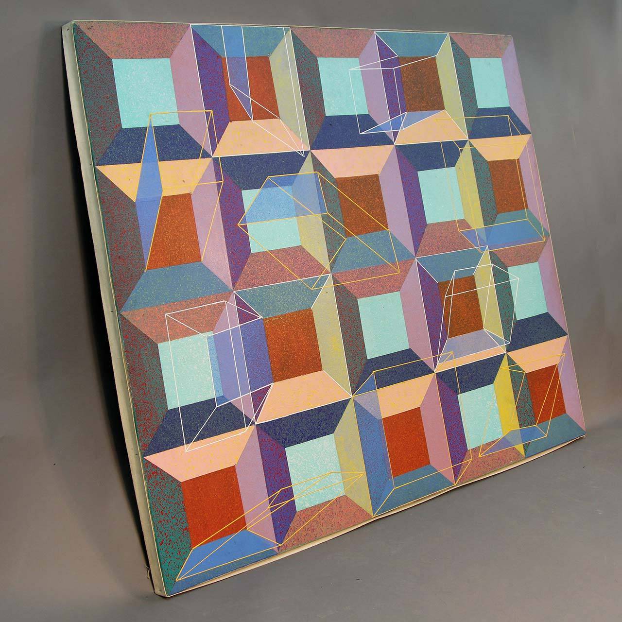 Tony Robbin Acrylic on Canvas Backed on Board For Sale at 1stDibs