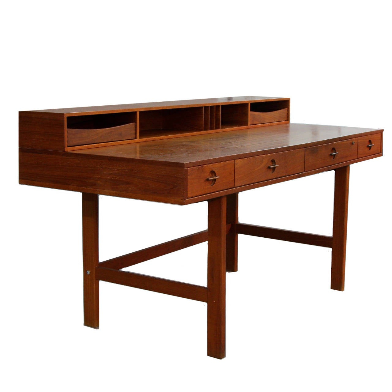 Teak Flip-Top Partners Desk by Jens Quistgaard for Peter Løvig Nielsen ...