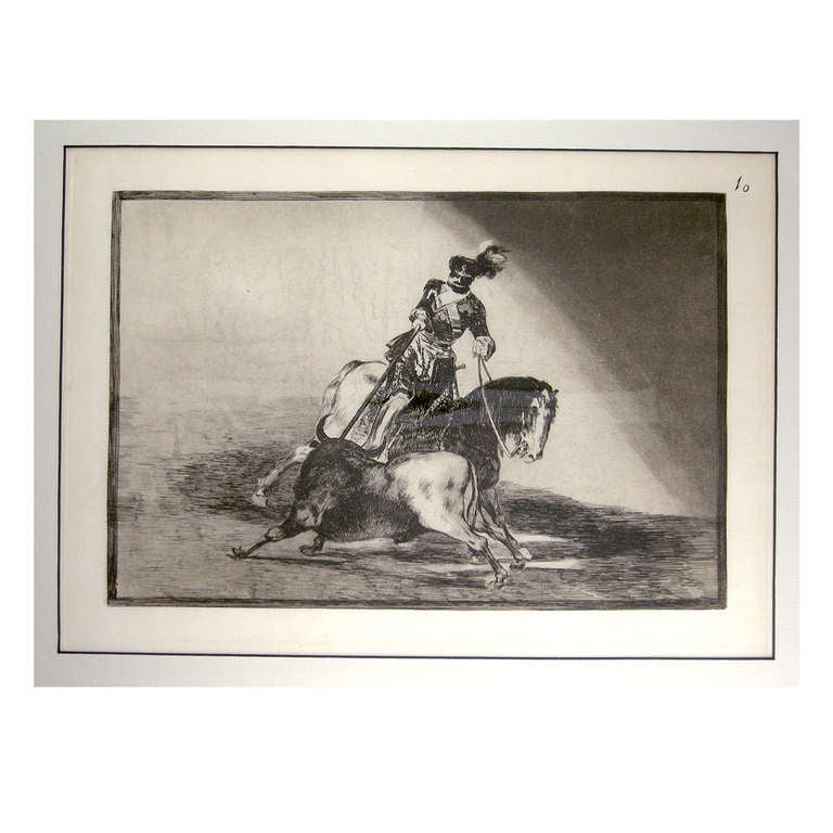 Francisco Goya Numbered Engravings of Bullfighting - Four Prints, 19th ...
