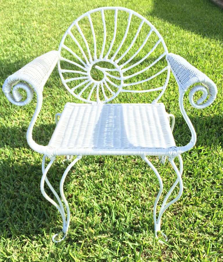 Snail Form Wicker Chair For Sale at 1stDibs