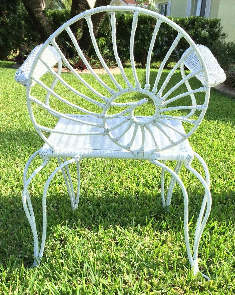Snail Form Wicker Chair For Sale at 1stDibs
