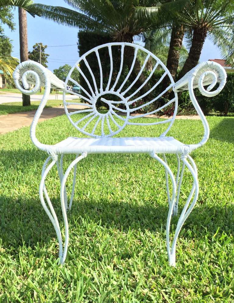 Snail Form Wicker Chair For Sale at 1stDibs