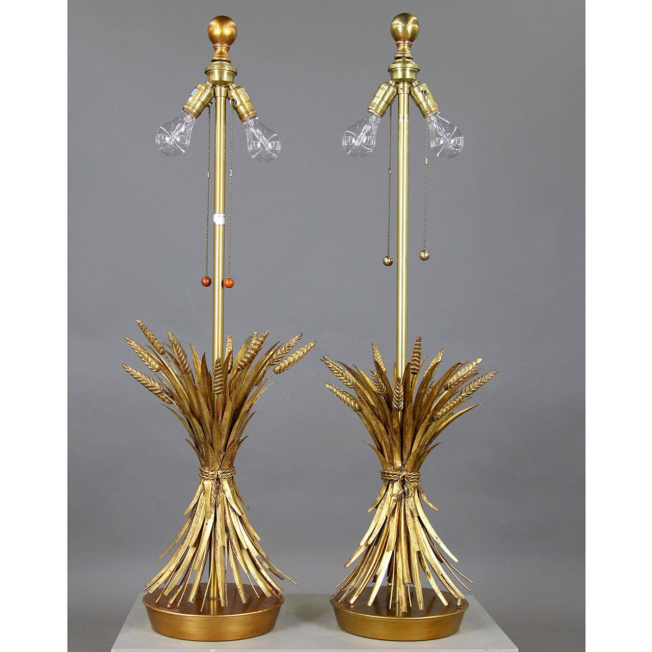 Marbro Gilt Metal Sheaf of Wheat Lamps For Sale at 1stDibs | wheat ...