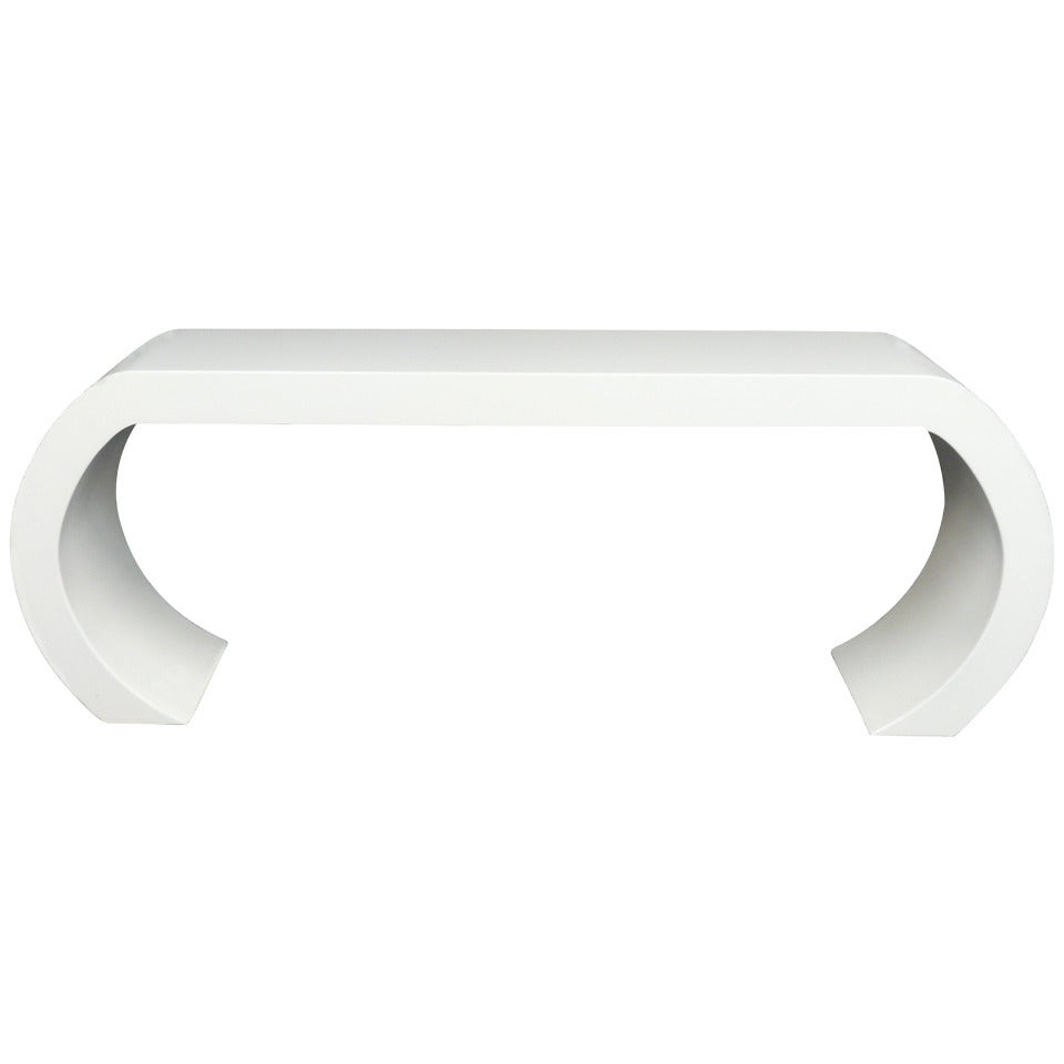 White Lacquer Console Table at 1stdibs