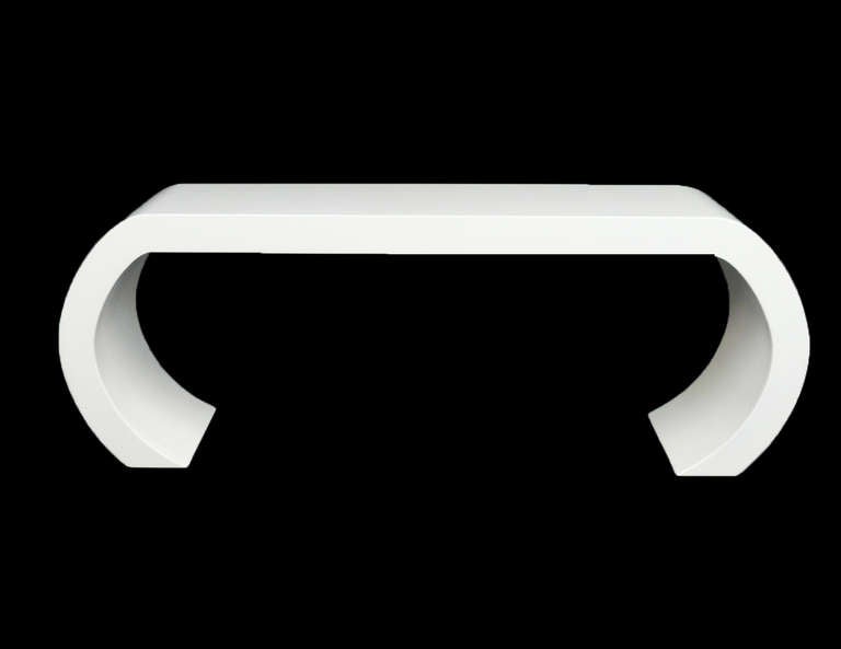 White Lacquer Console Table at 1stDibs