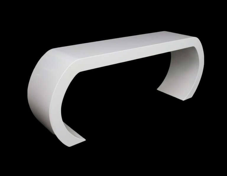 White Lacquer Console Table at 1stDibs