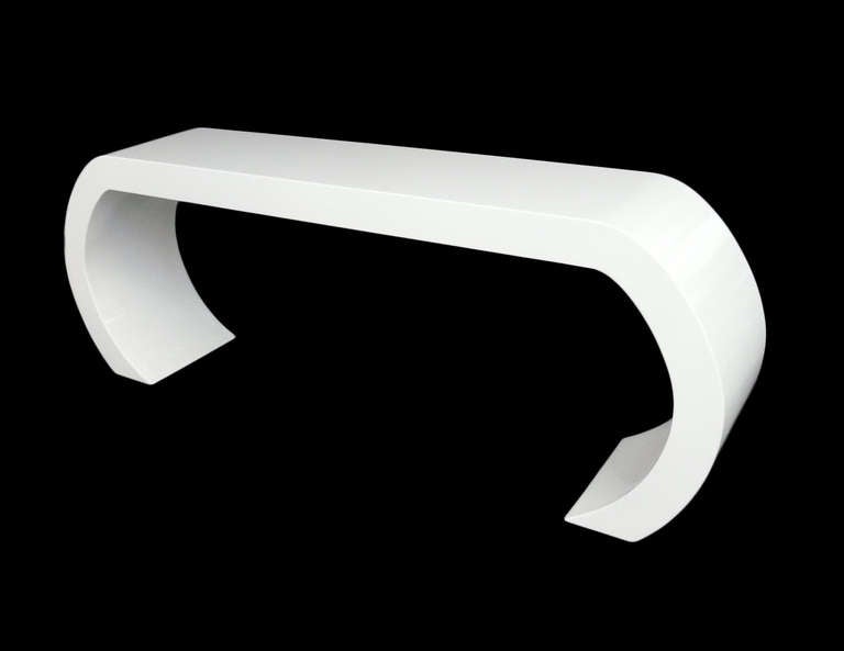 White Lacquer Console Table at 1stDibs