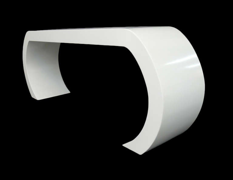 White Lacquer Console Table at 1stDibs