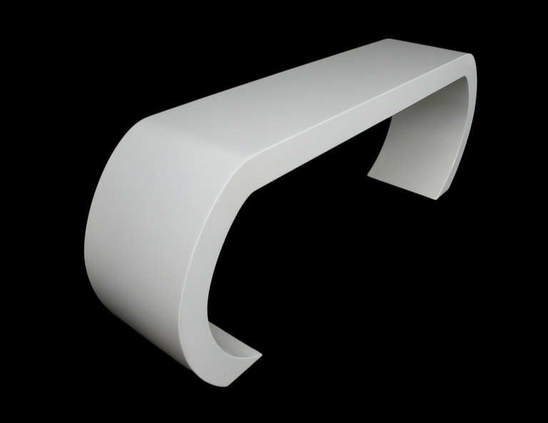 White Lacquer Console Table at 1stDibs