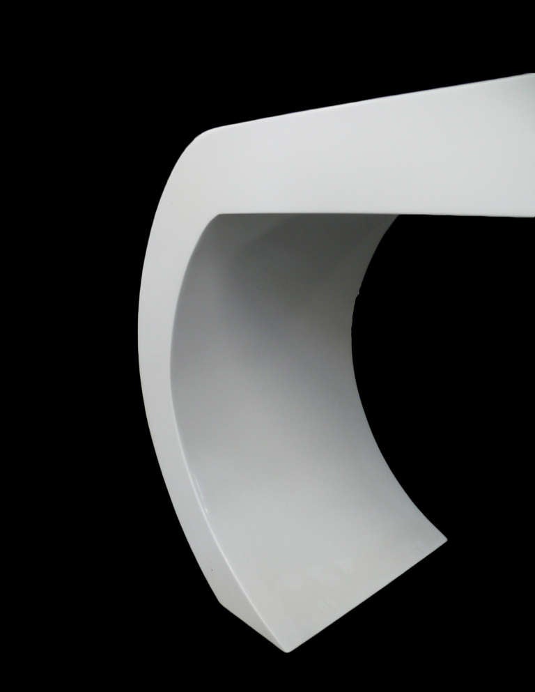 White Lacquer Console Table at 1stDibs