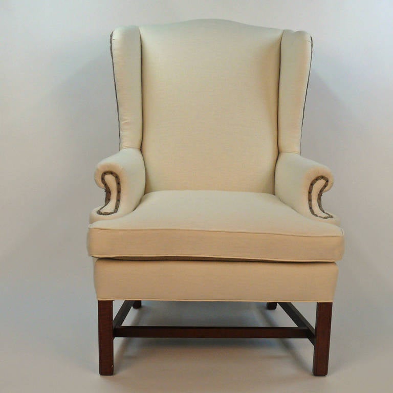 Pair of Chippendale style Wingback Chairs For Sale at 1stDibs ...