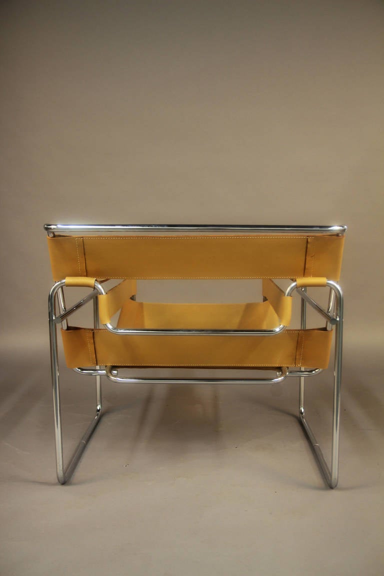 Pair Wassily Style Chairs in Original Saddle Leather Mint Condition at ...
