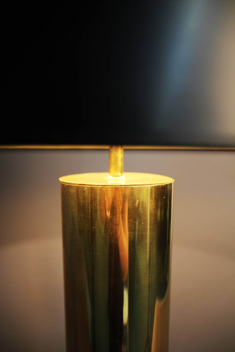 Pair of Brass Tube Lamps at 1stDibs