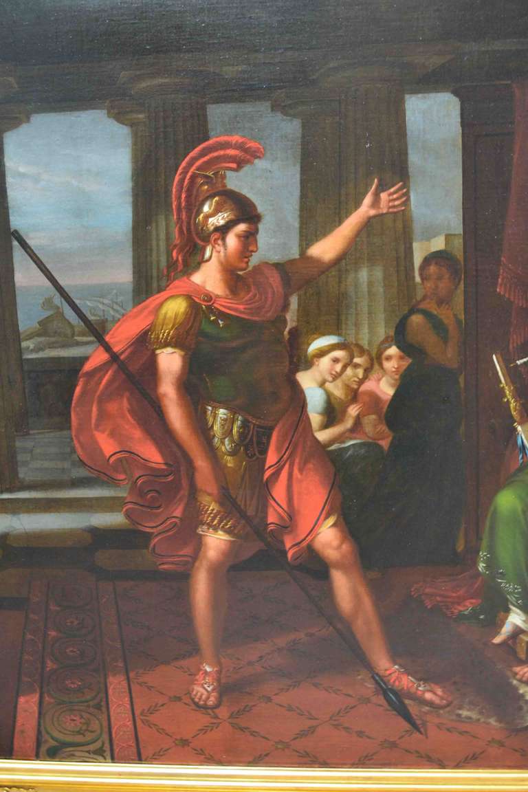 French Neoclassical Painting Depicting Hector Scolding Paris and Helen ...