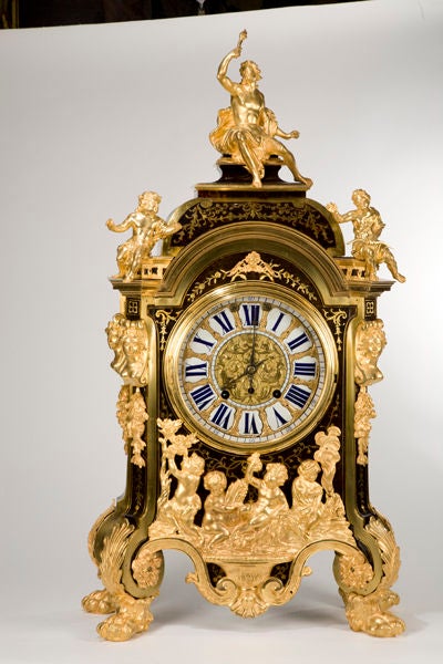 17thC Boulle wall clock with Vulliamy and Gray movement at 1stDibs