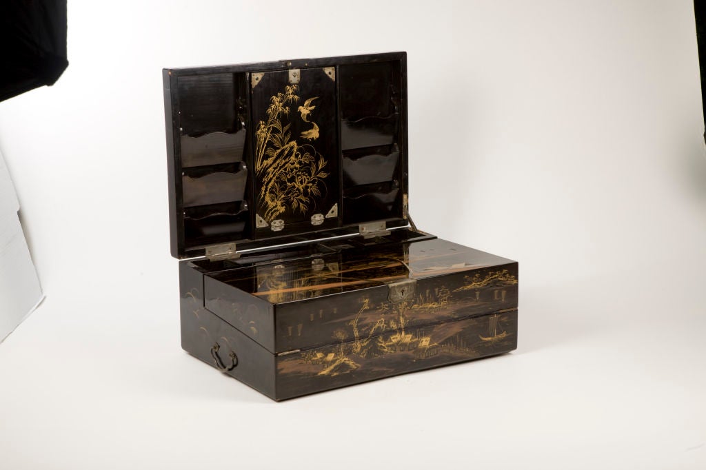Japanese lacquer writing box at 1stDibs