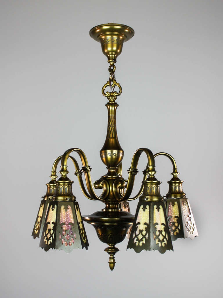 Colonial Revival Cut-Out Chandelier (5-Light) at 1stDibs