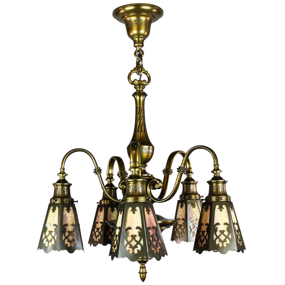 Colonial Revival Cut-Out Chandelier (5-Light) at 1stDibs