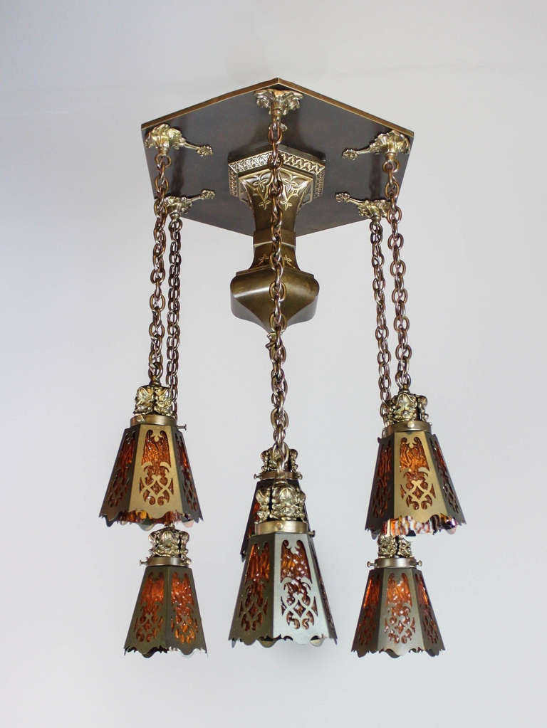 Mitchell Vance and Co. Gothic Flush Mount (6-Light) at 1stDibs