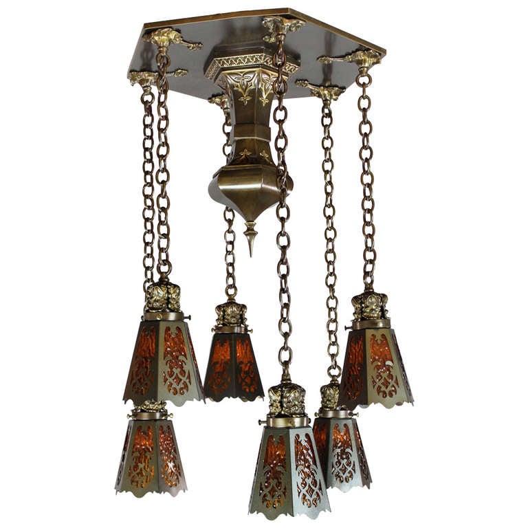 Mitchell Vance and Co. Gothic Flush Mount (6-Light) at 1stDibs