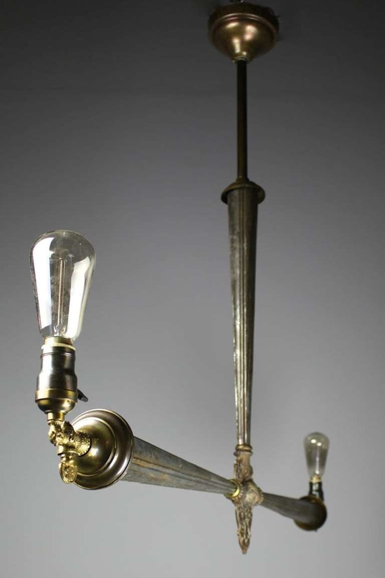 Industrial Commercial Gas Fixture (2-Light) at 1stDibs