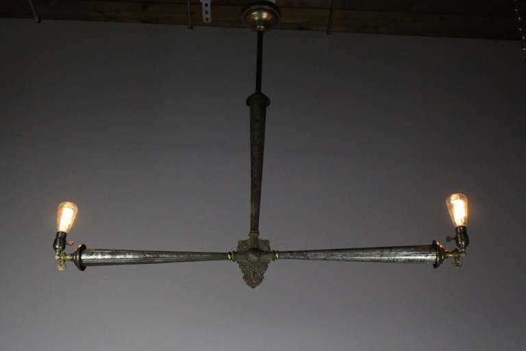 Industrial Commercial Gas Fixture (2-Light) at 1stDibs